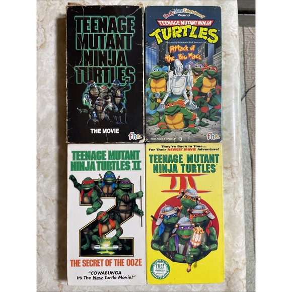 Portable Audio & Video | Set Of Four Vintage Vhs Tapes Tmnt Teenage ...